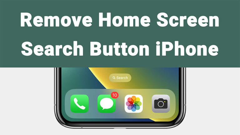 Remove Home Screen Search Button iPhone - Techie Prashant