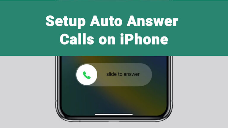 How to Setup Auto Answer Calls on iPhone - Techie Prashant